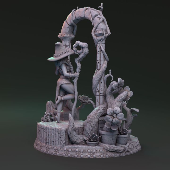 3D Printable Mysterious witchcraft of Lionila Alana Rotensfeld + NSFW + diorama by 42studio